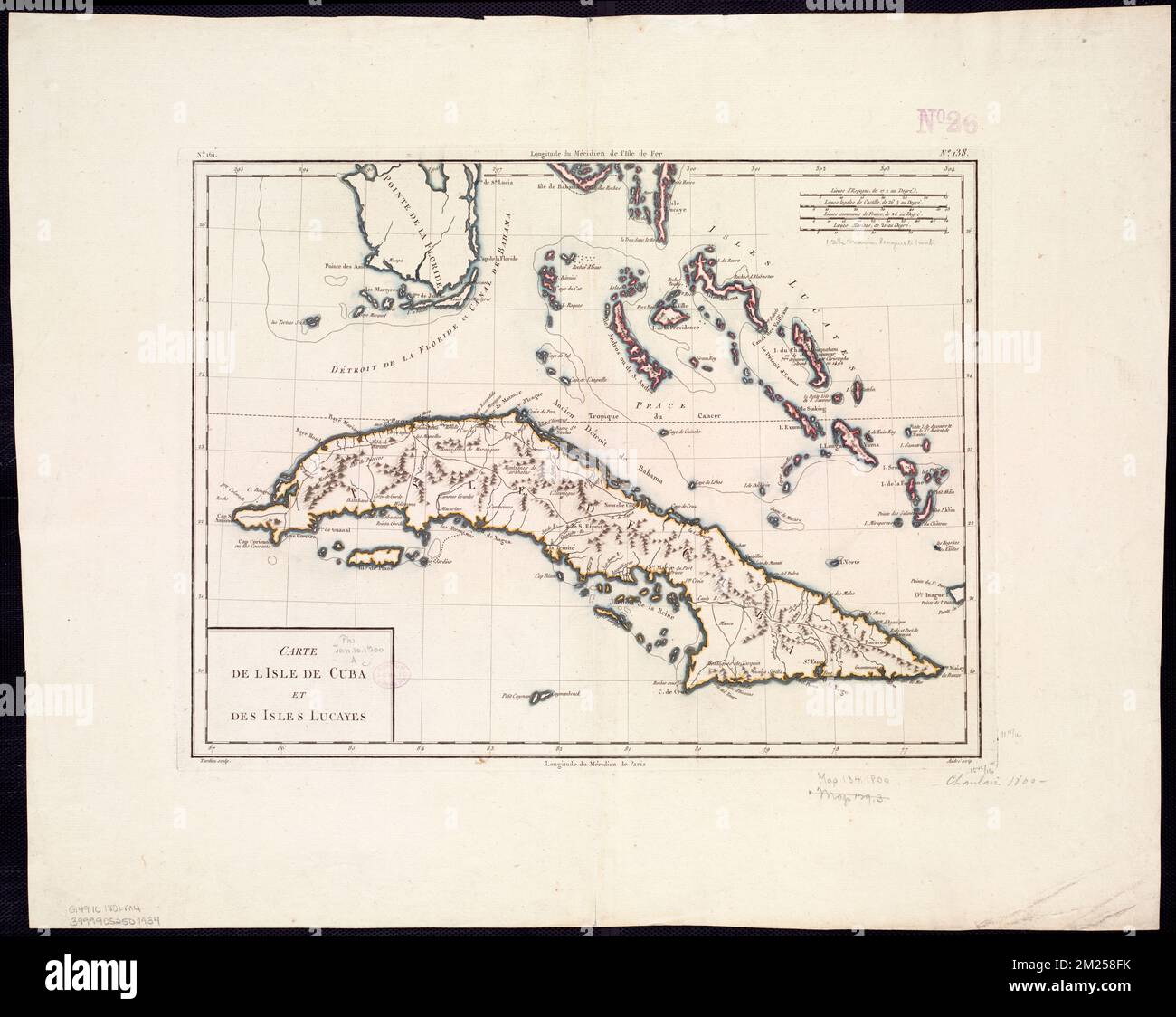 Carte de l'Isle de Cuba et des Isles Lucayes , Cuba, Maps, Bahamas ...