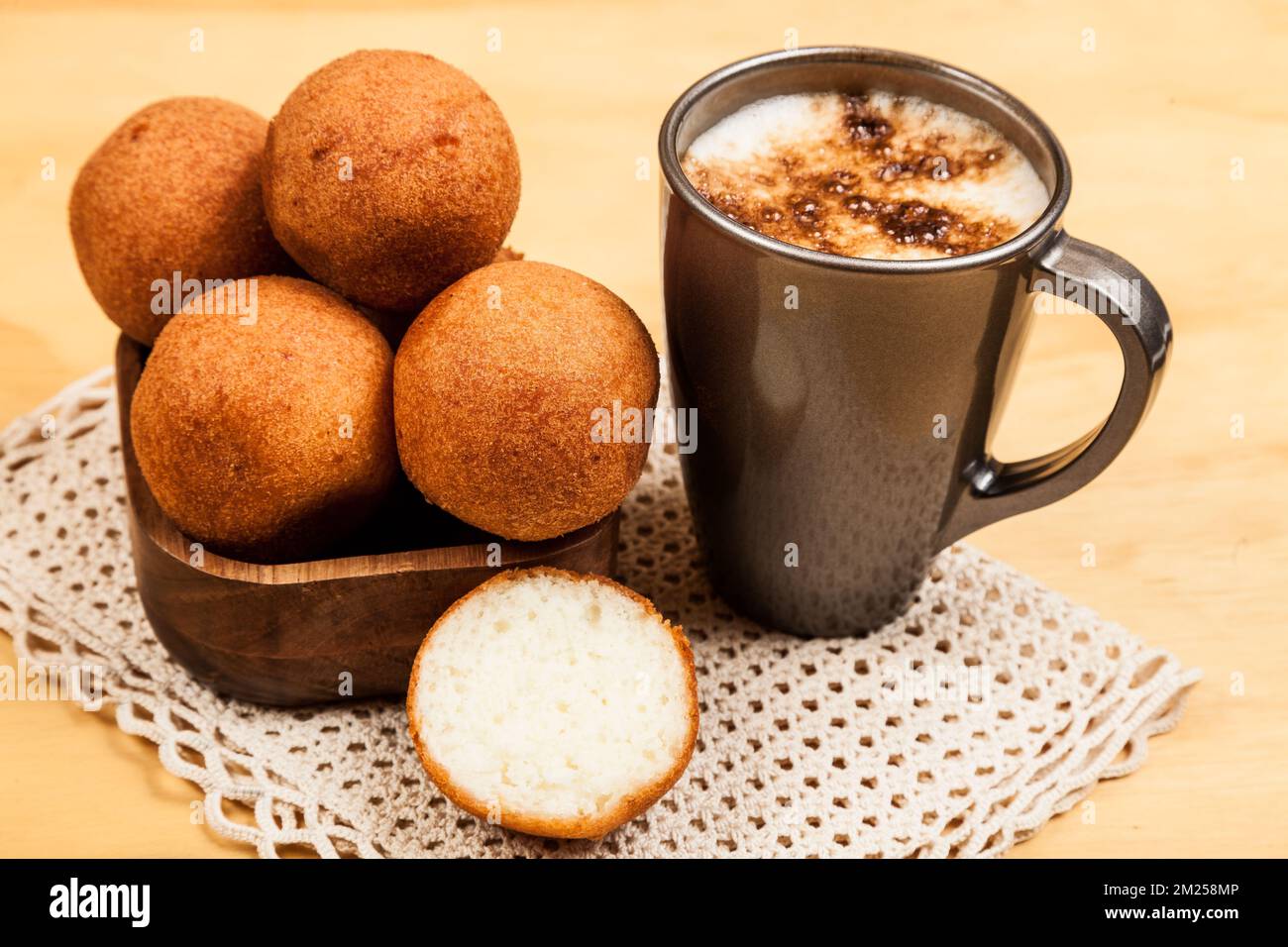 Buñuelos Colombian Traditional Food - Deep Fried Cheese Bread Stock ...