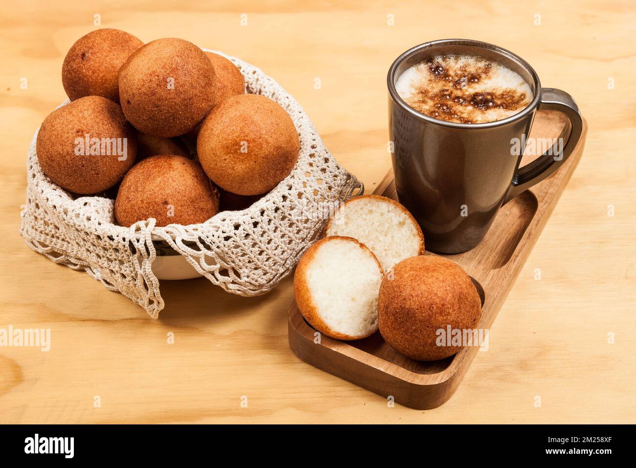 Buñuelos Colombian Traditional Food - Deep Fried Cheese Bread Stock ...