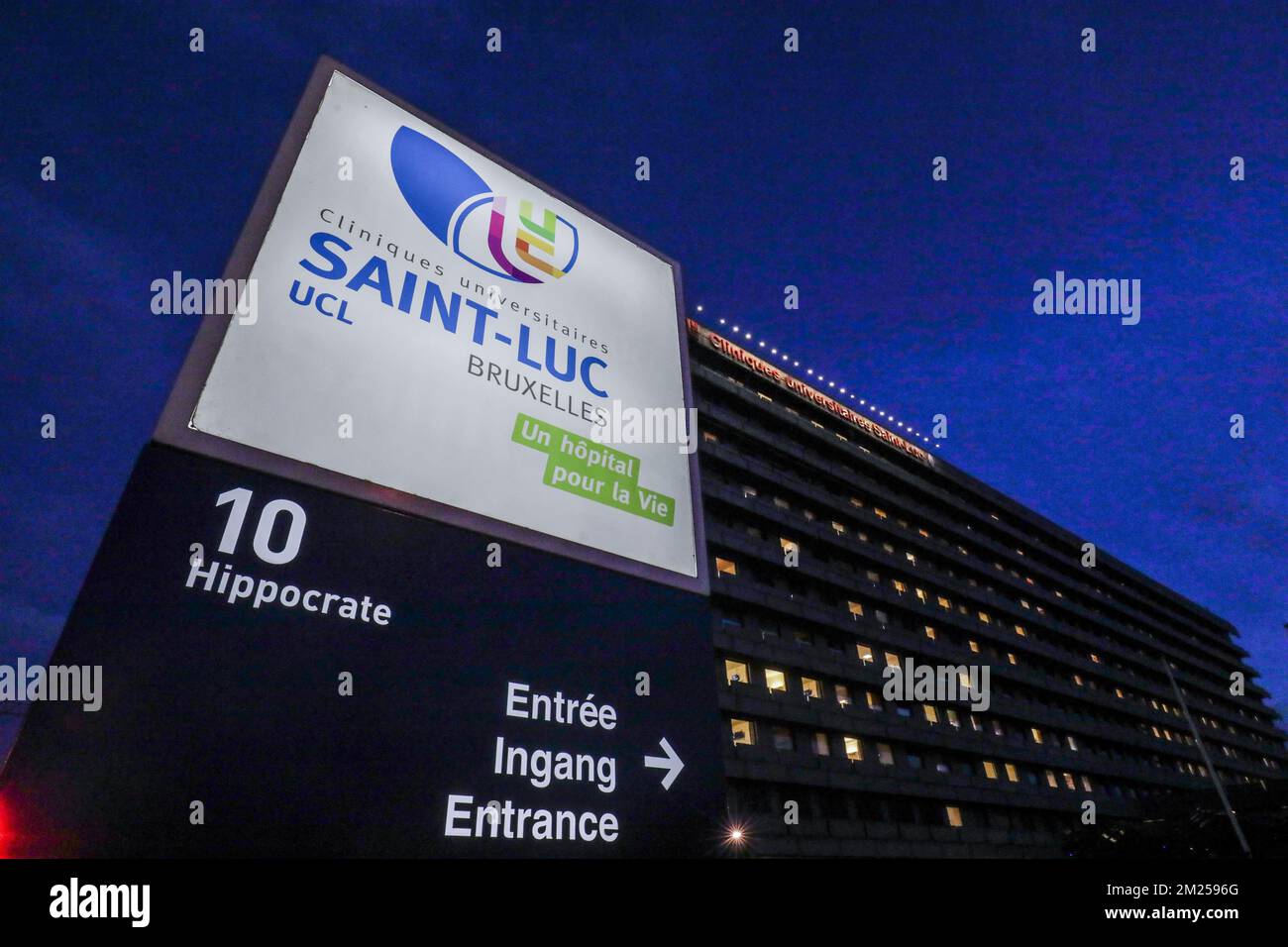 Illustration picture shows the 'Cliniques Universitaires Saint-Luc ...