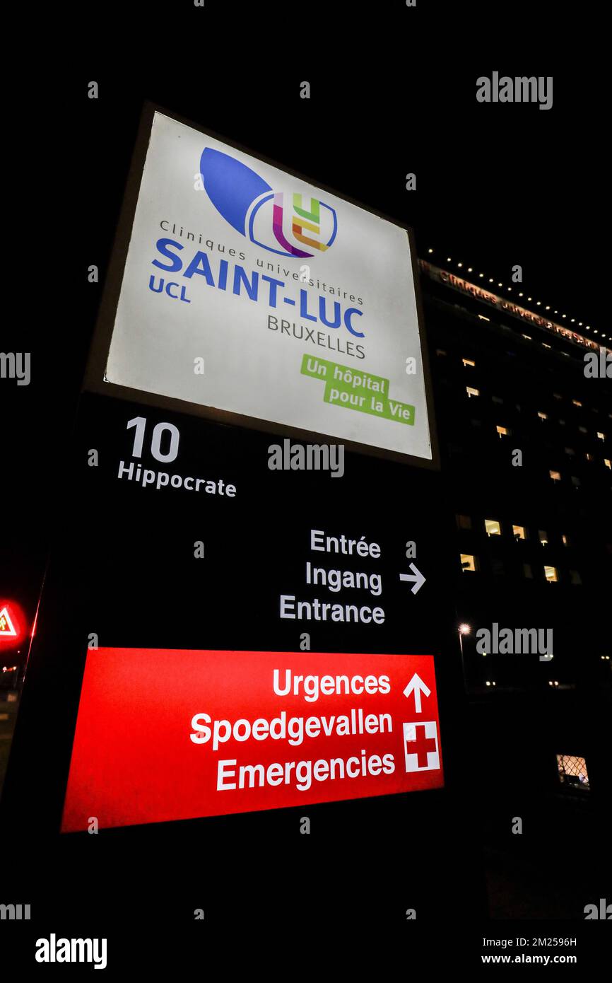 Illustration picture shows the 'Cliniques Universitaires Saint-Luc ...