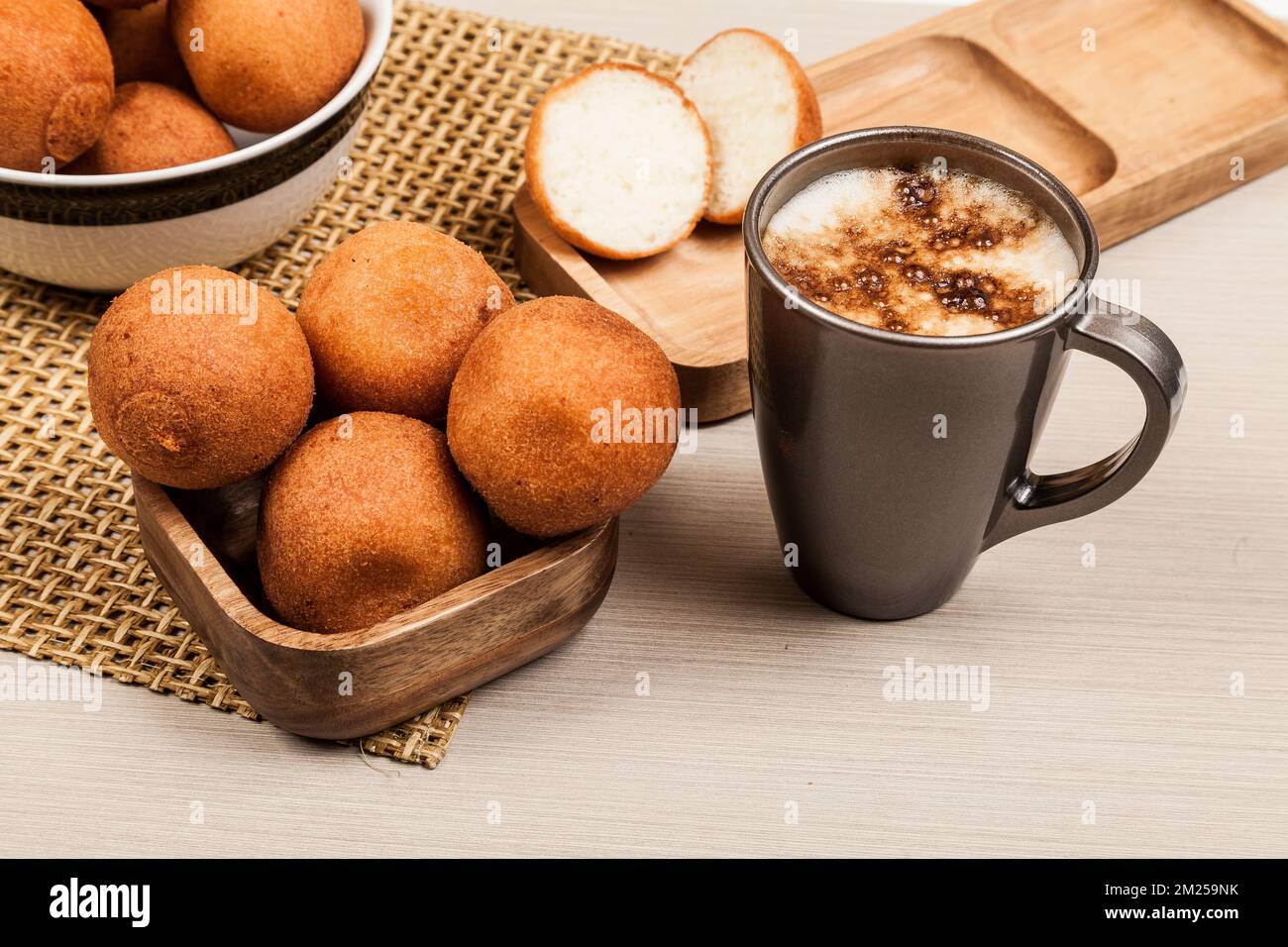 Buñuelos Colombian Traditional Food - Deep Fried Cheese Bread Stock ...