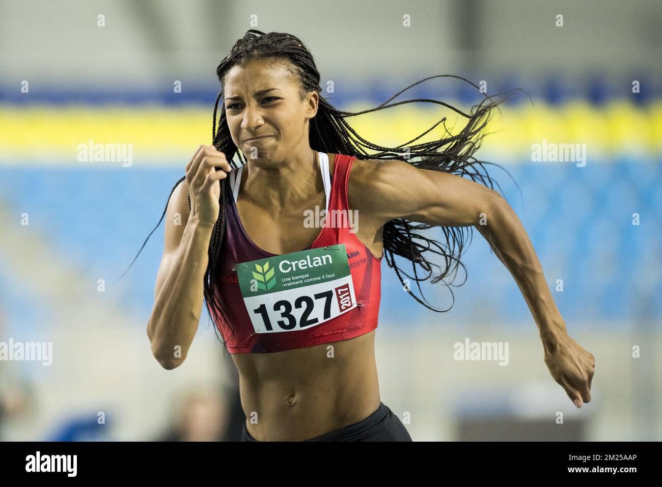 Belgian Nafissatou Nafi Thiam pictured in action during the Belgian ...