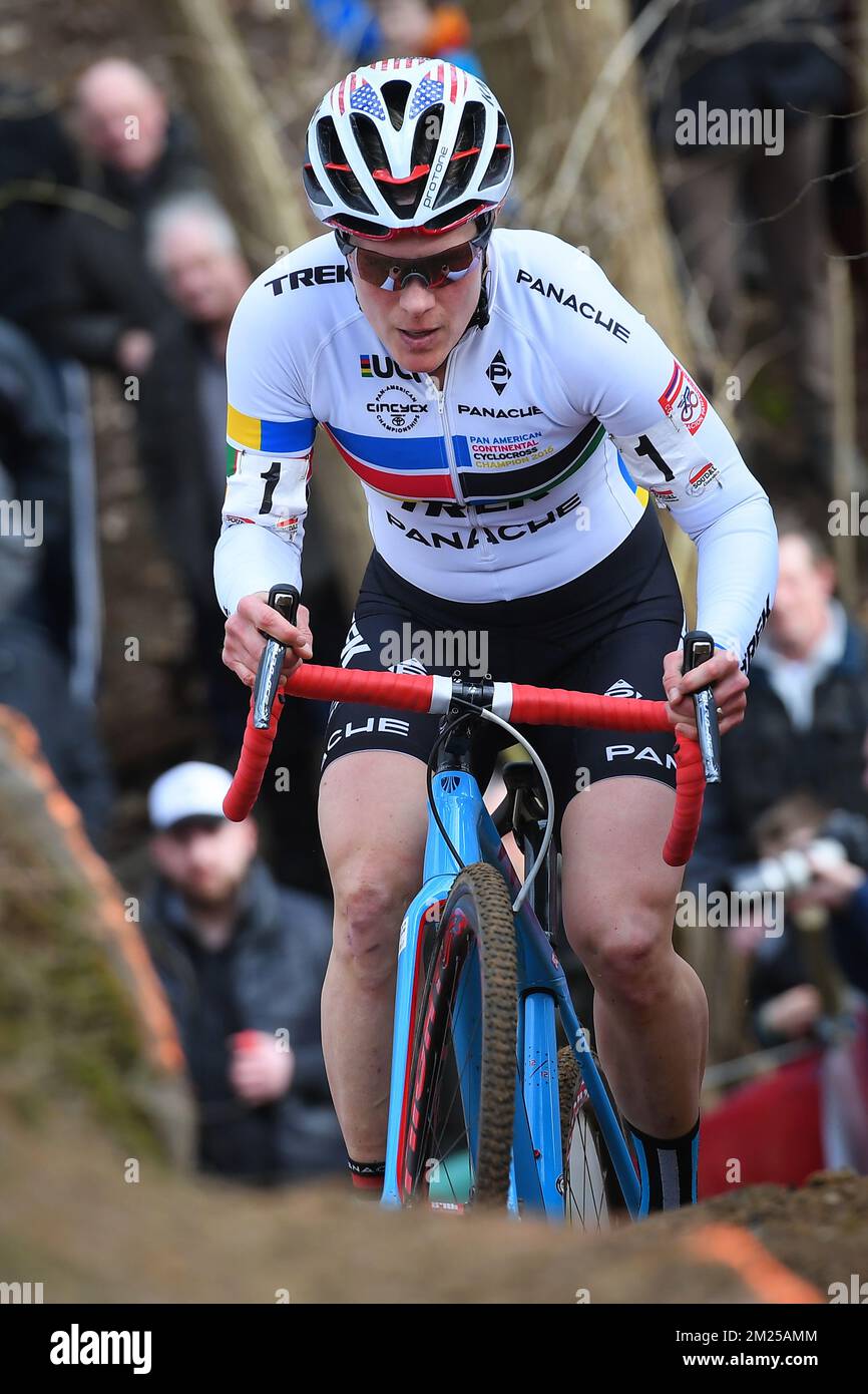 US Katie Compton pictured in action during the cyclocross Leuven, sixth ...