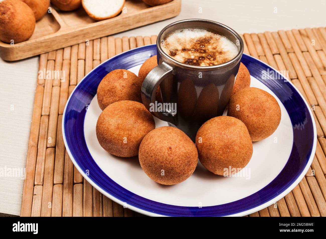 Buñuelos Colombian Traditional Food - Deep Fried Cheese Bread Stock ...