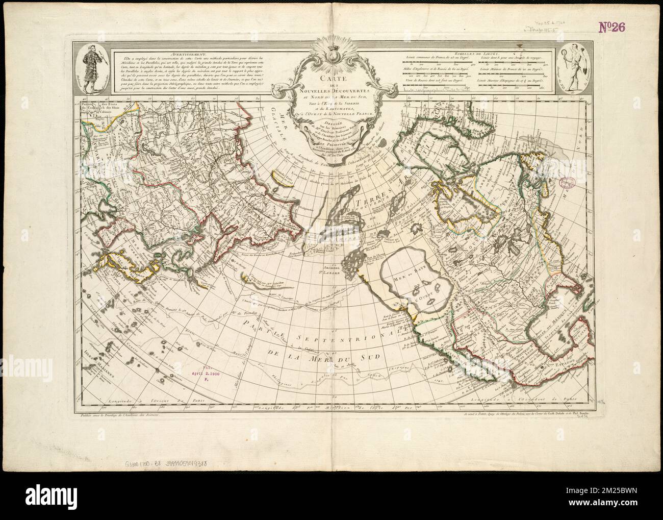 Carte des nouvelles découvertes au nord de la Mer du Sud, tant à l'est ...