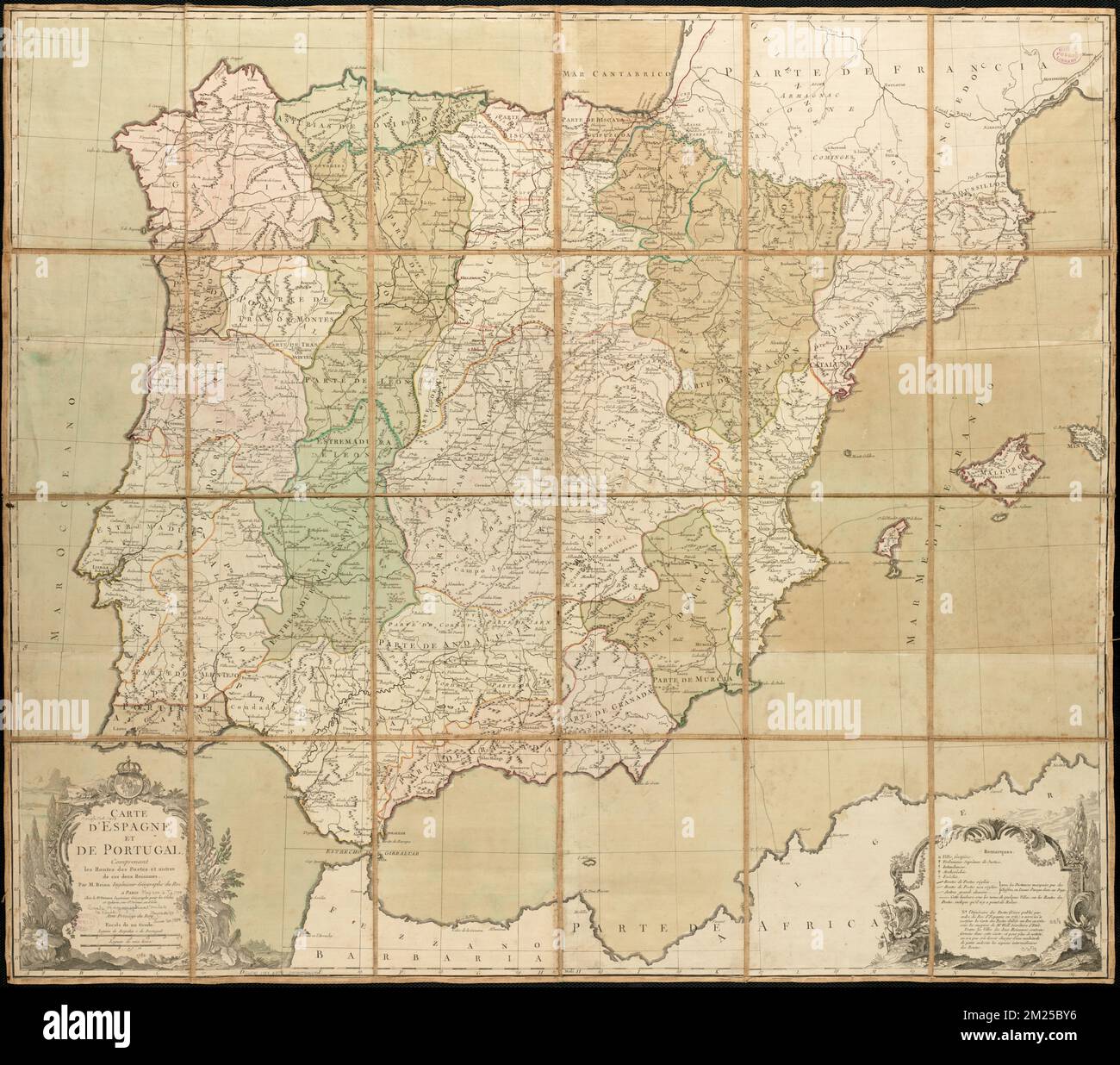 Map of spain 1800 hi-res stock photography and images - Alamy