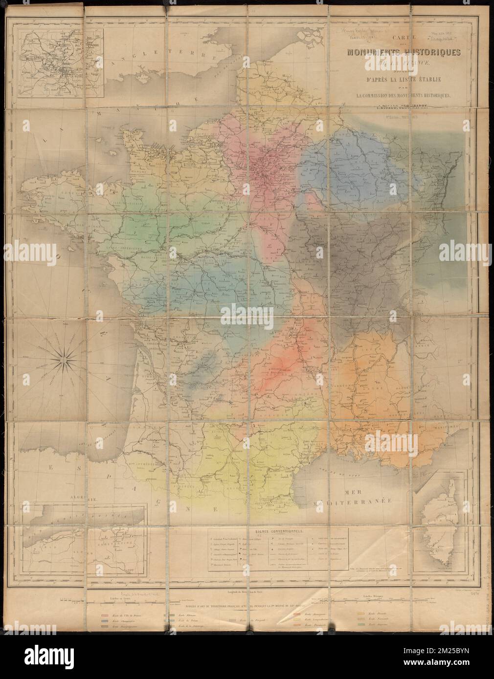 Carte des monuments historiques de la France, dressée d'après la liste ...