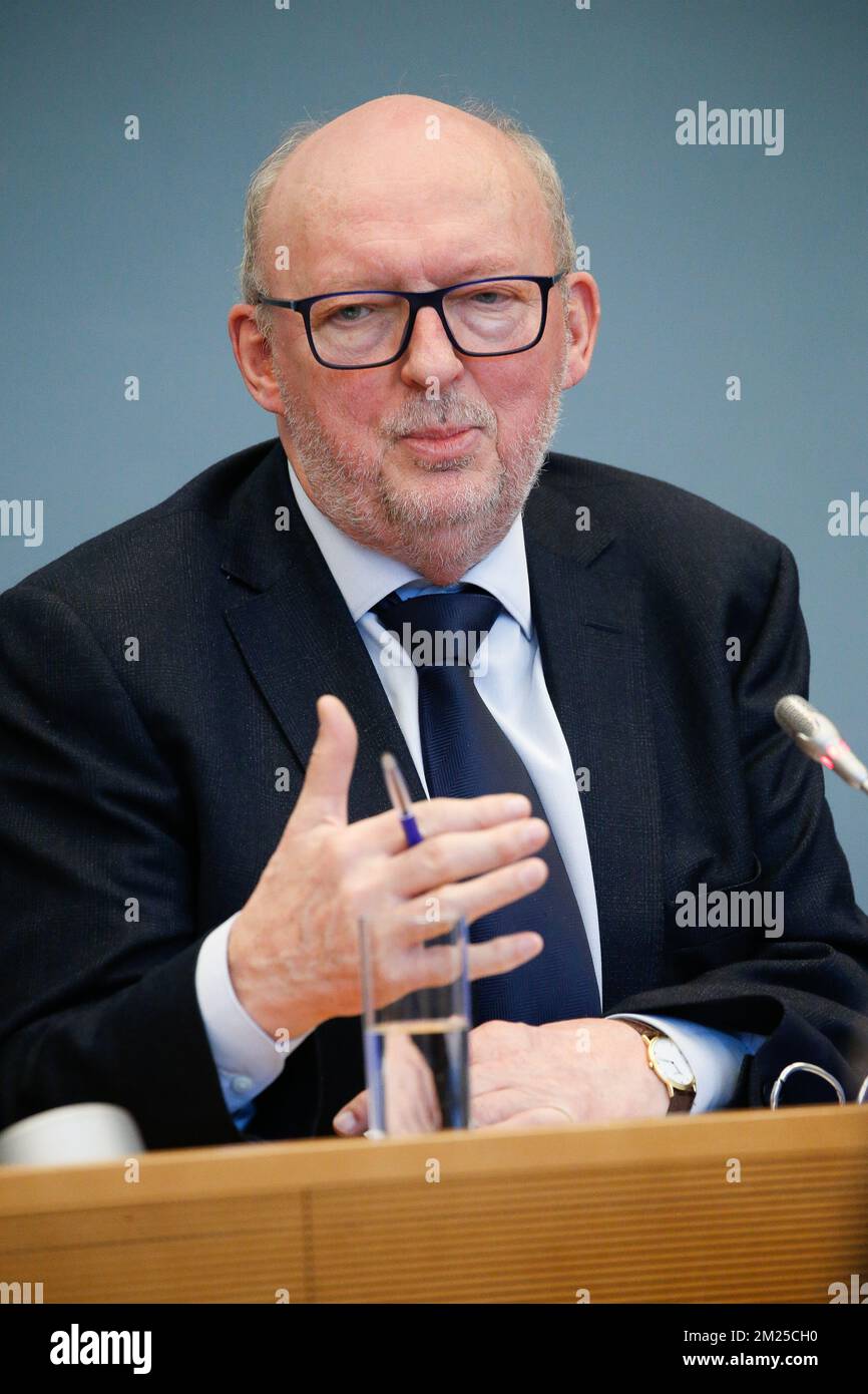 Publifin administrator Georges Pire (MR) pictured at a session of the ...