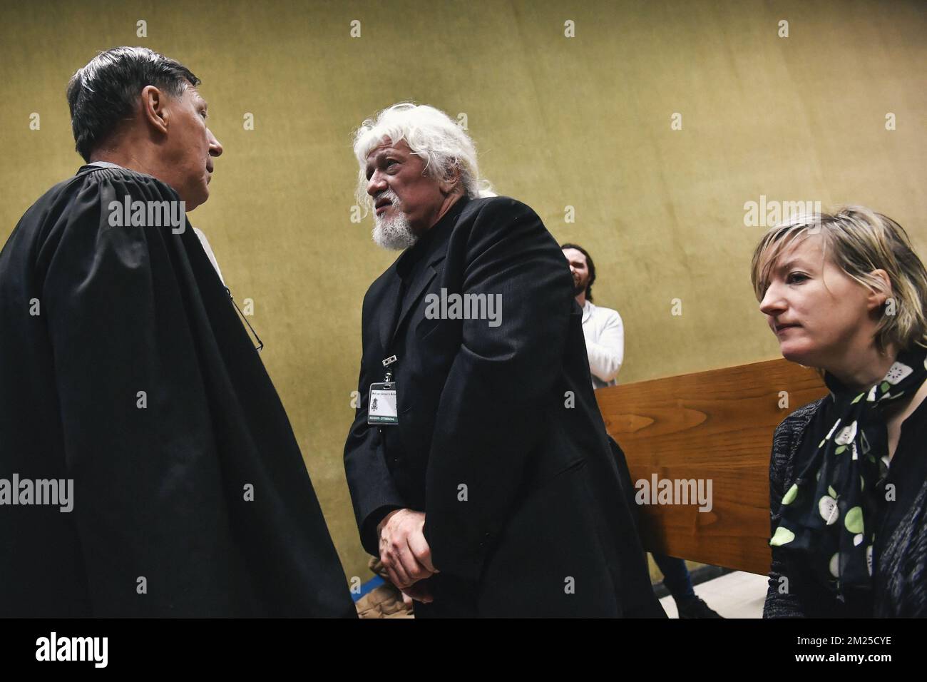 Jan Jacob, father of Jonathan and his lawyer Jef Vermassen (R) pictured ...