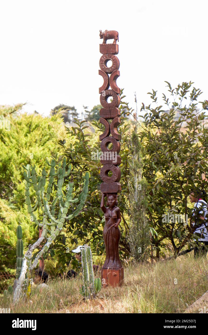 The Aloalo Malagasy statue in a Park from Madagascar Stock Photo - Alamy