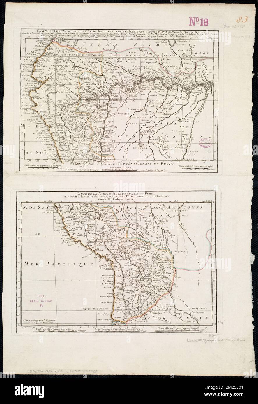 Carte du Perou, pour servir à l'histoire des Incas et à celle de l'etat ...