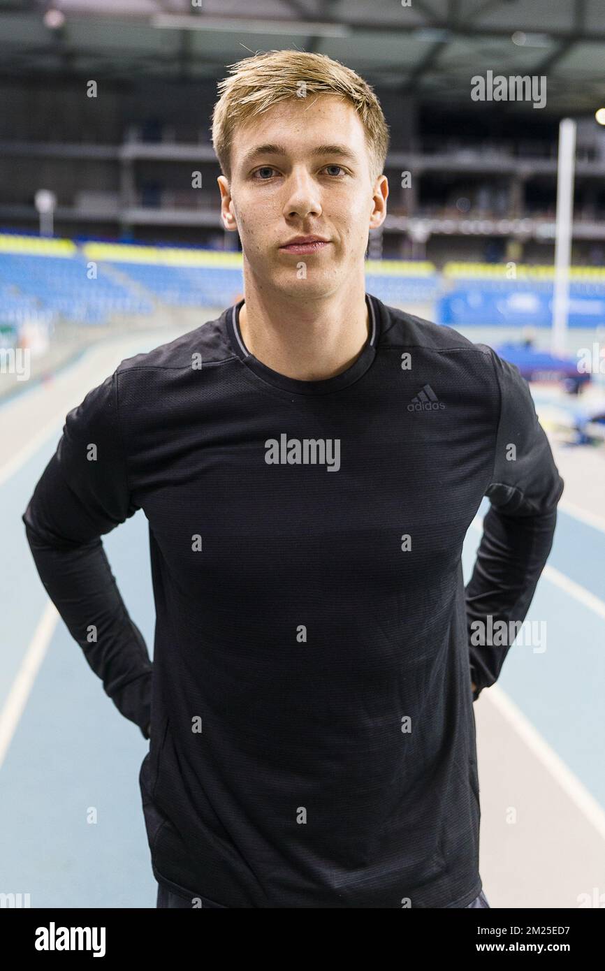 Belgian Julien Watrin pictured during a training session of the Belgian ...