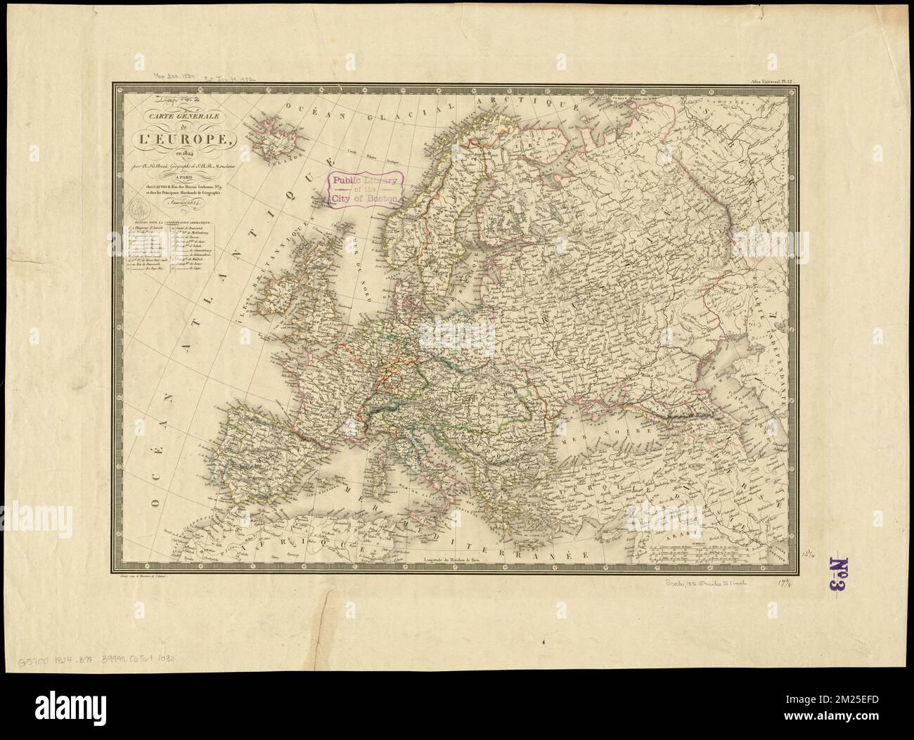 Carte générale de l'Europe, en 1824 , Europe, Maps Norman B. Leventhal ...