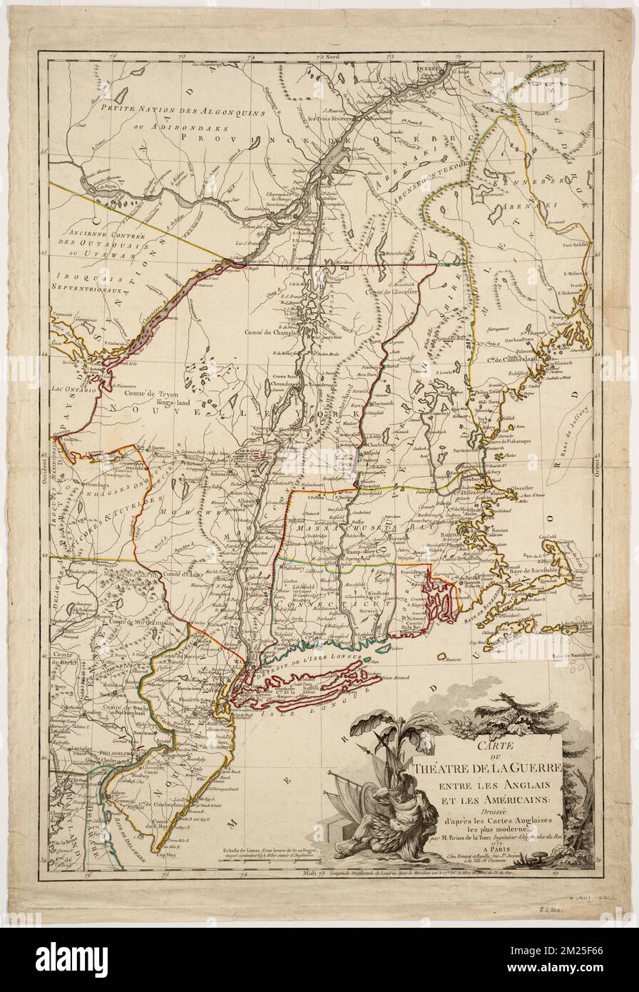 Carte du théatre de la guerre entre les Anglais et les Américains ...