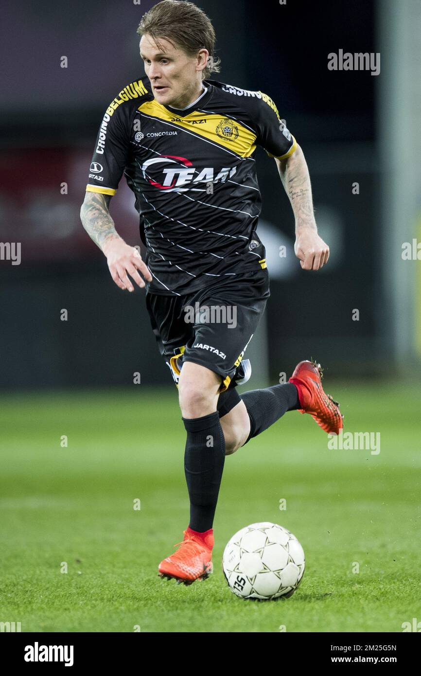 Lokeren's Ari Freyr Skulason pictured in action during the Jupiler Pro ...