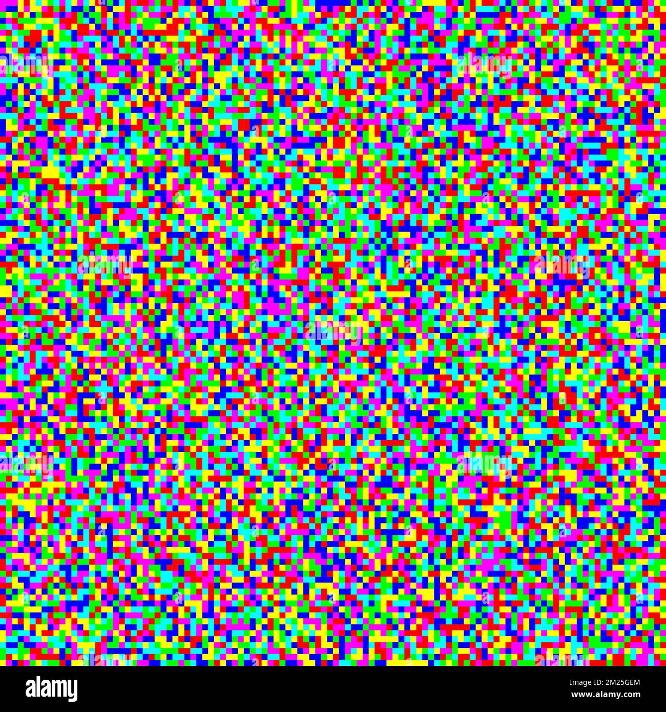 Seamless pixelated tv noise texture. Color television signal noise ...