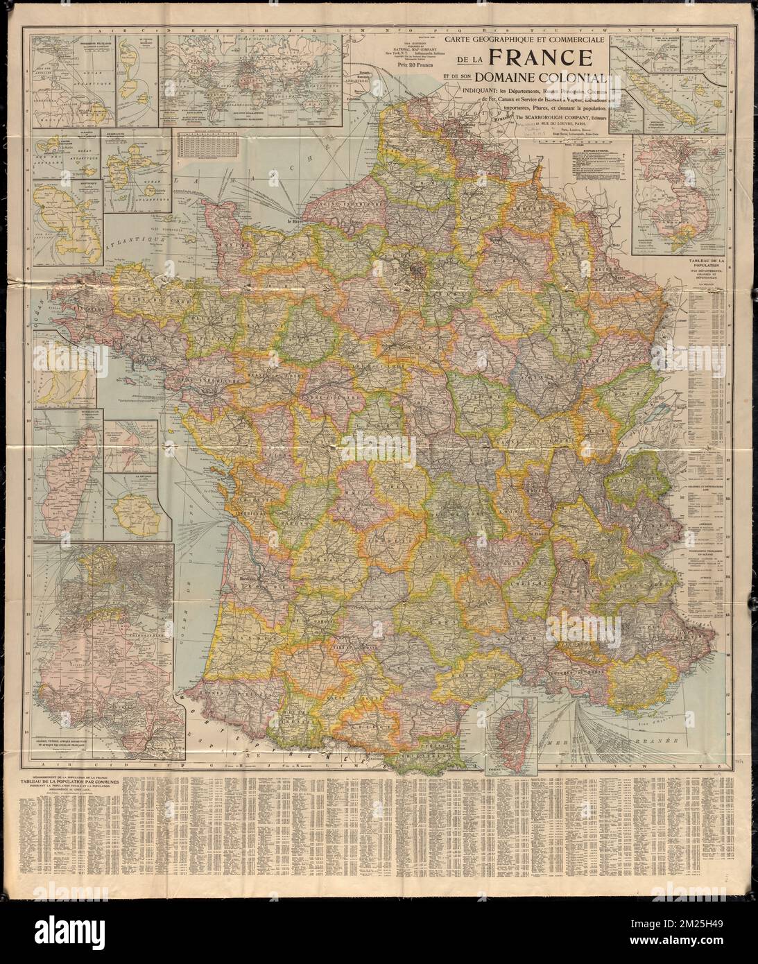 Carte geographique et commerciale de la France et de son domaine ...