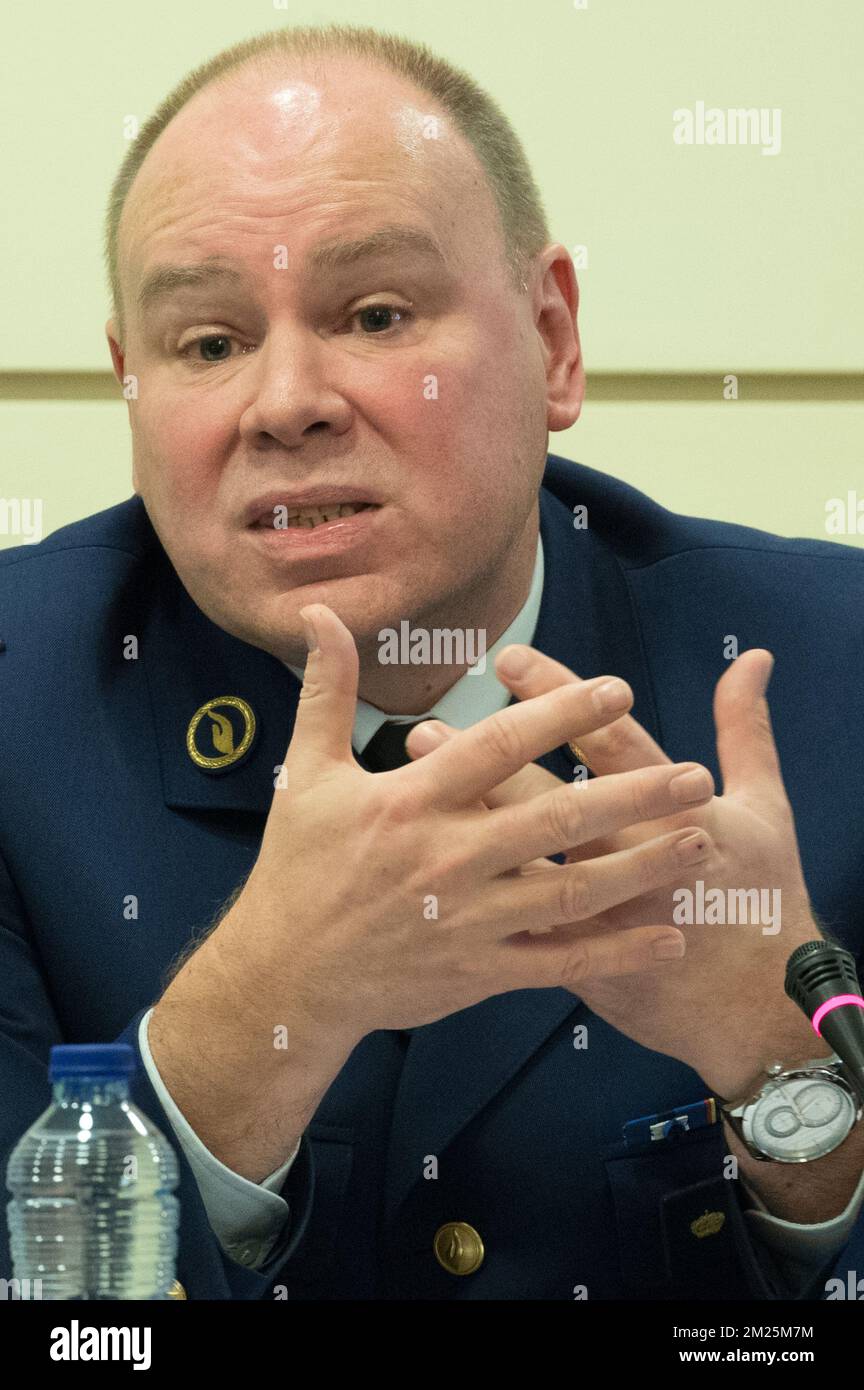 Johan De Becker, chief of police zone Brussels-West, pictured during a ...