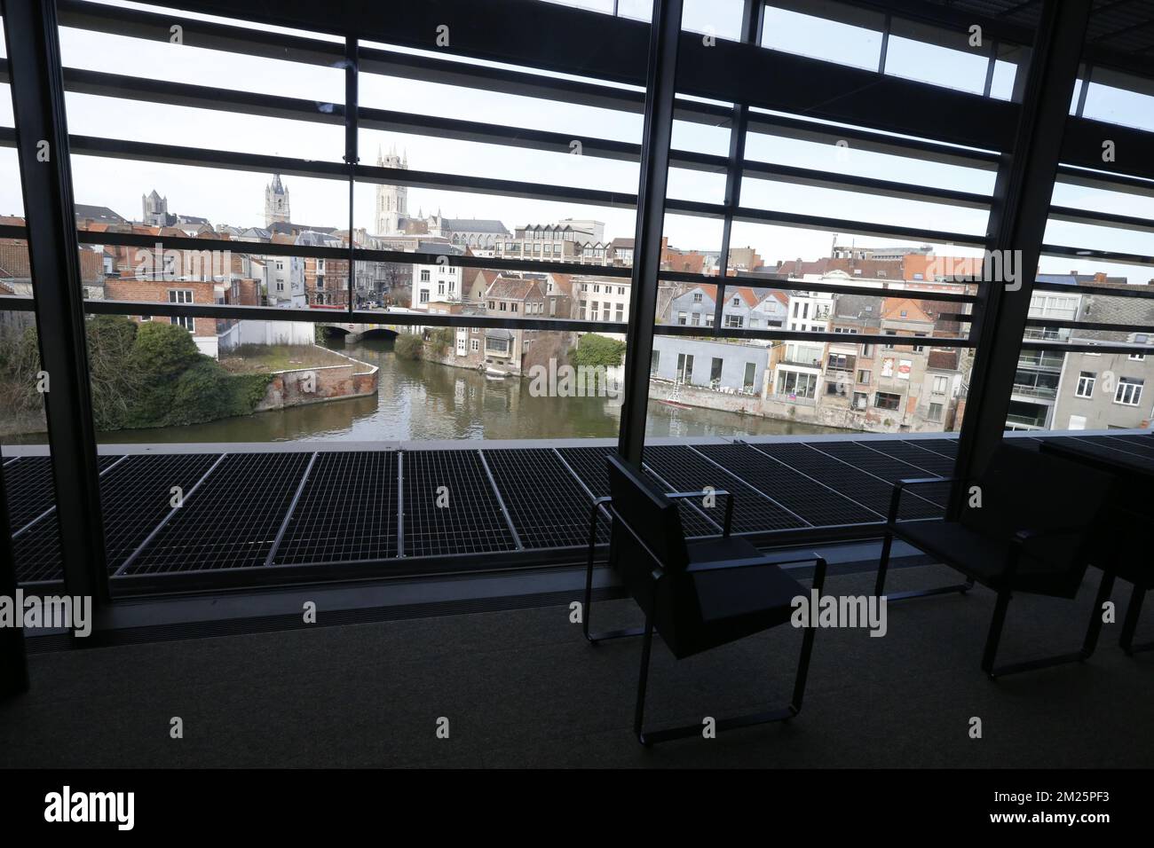 Illustration picture shows the new library called 'De Krook', after it ...