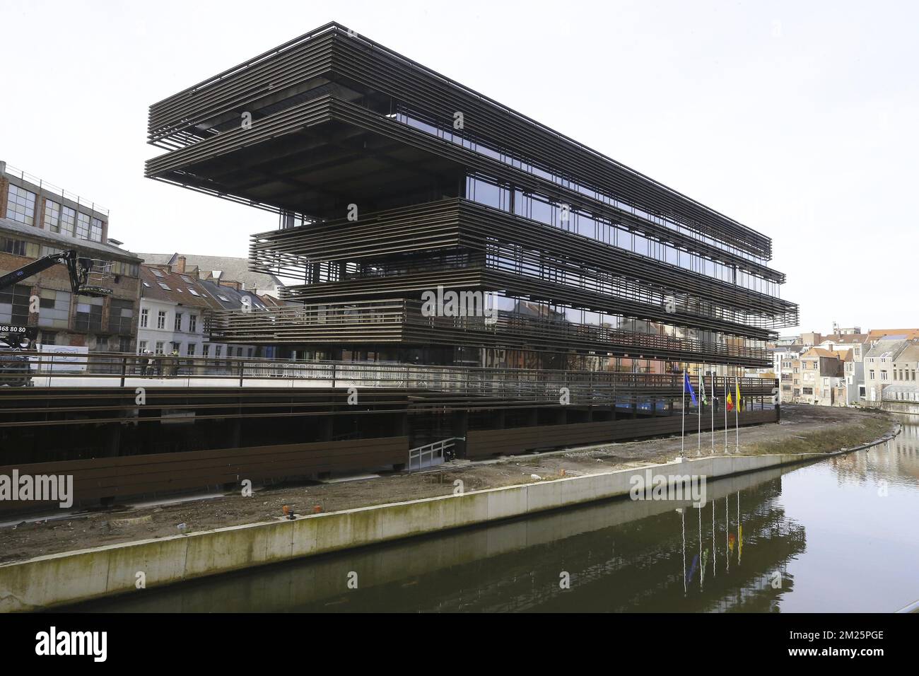 Illustration picture shows the new library called 'De Krook', after it ...