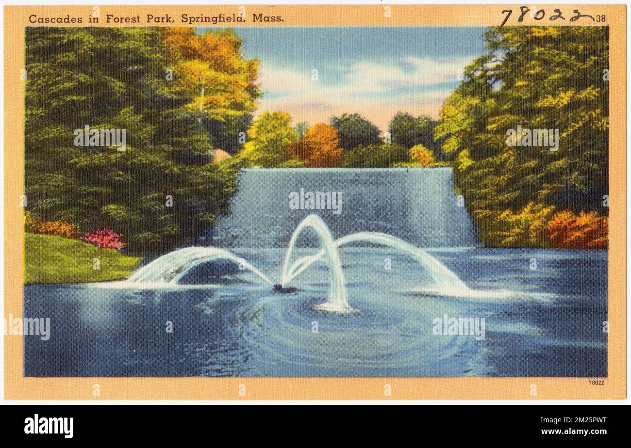 Cascades in Forest Park, Springfield, Mass. , Waterfalls, Parks ...