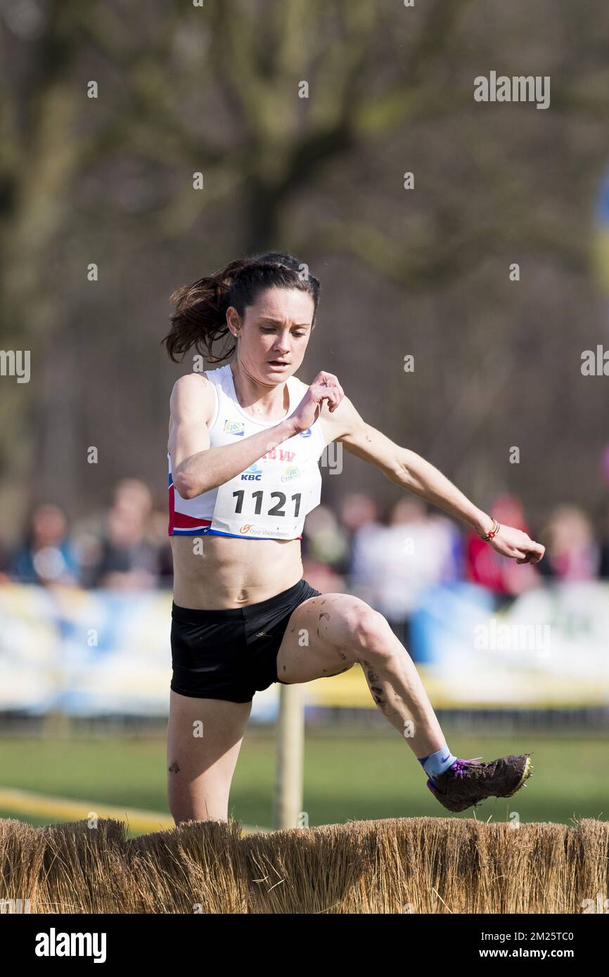 Stephanie Barnes pictured in action during the final stage of the ...