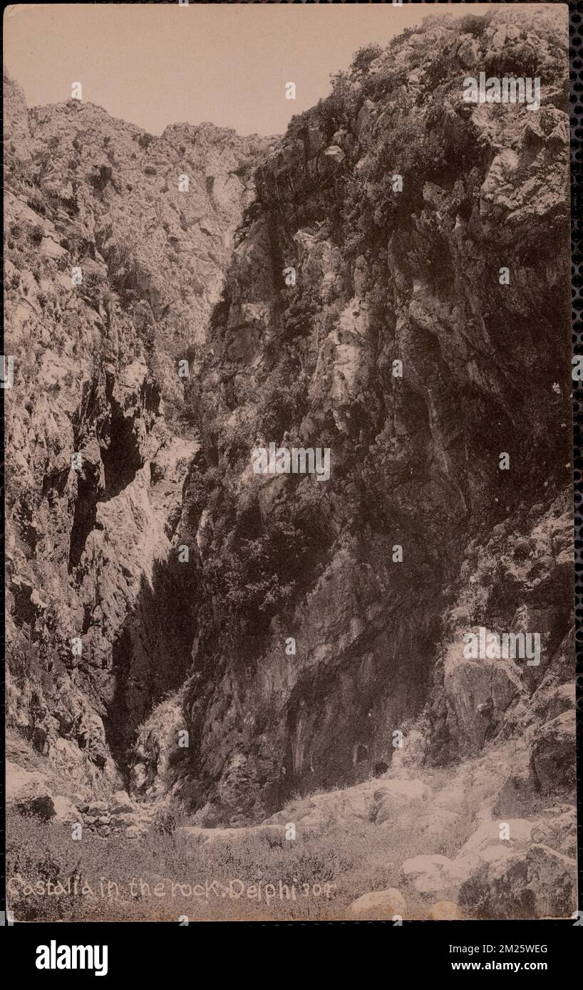 Castalia in the rock, Delphi , Canyons. Nicholas Catsimpoolas ...