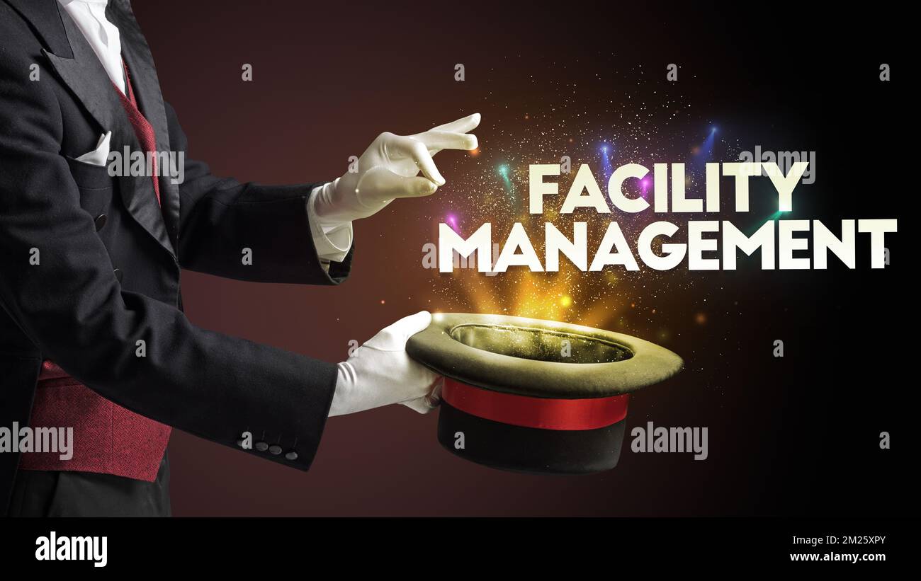 Magician is showing magic trick Stock Photo - Alamy