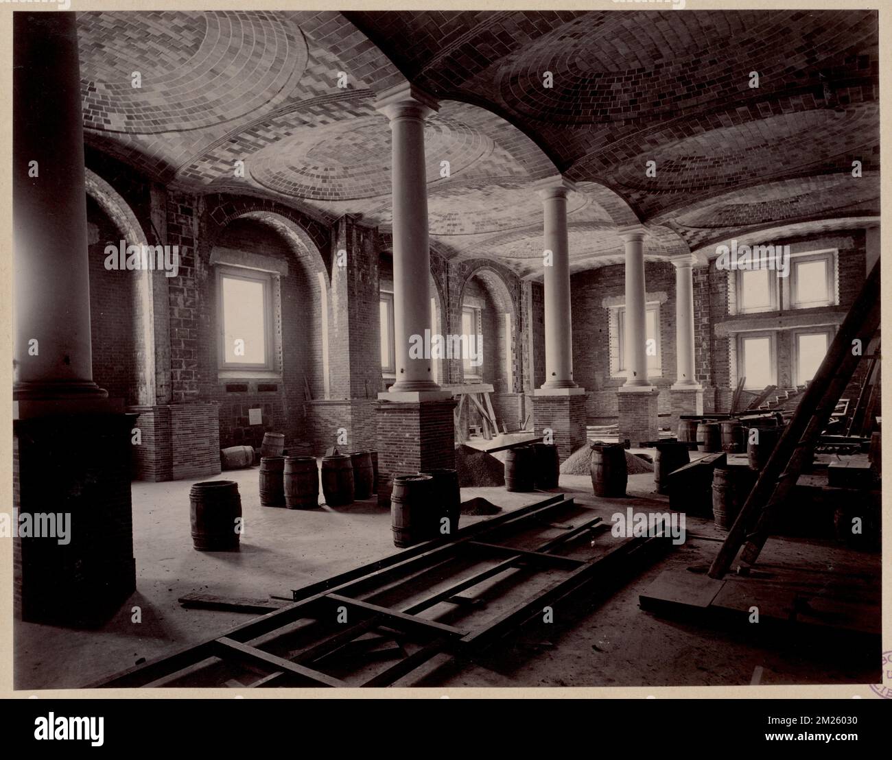 Catalogue room looking towards Blagden St., construction of the McKim ...