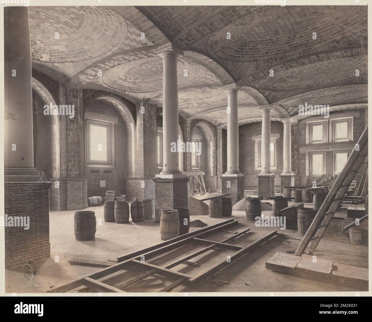 Catalogue room looking towards Blagden St., construction of the McKim ...