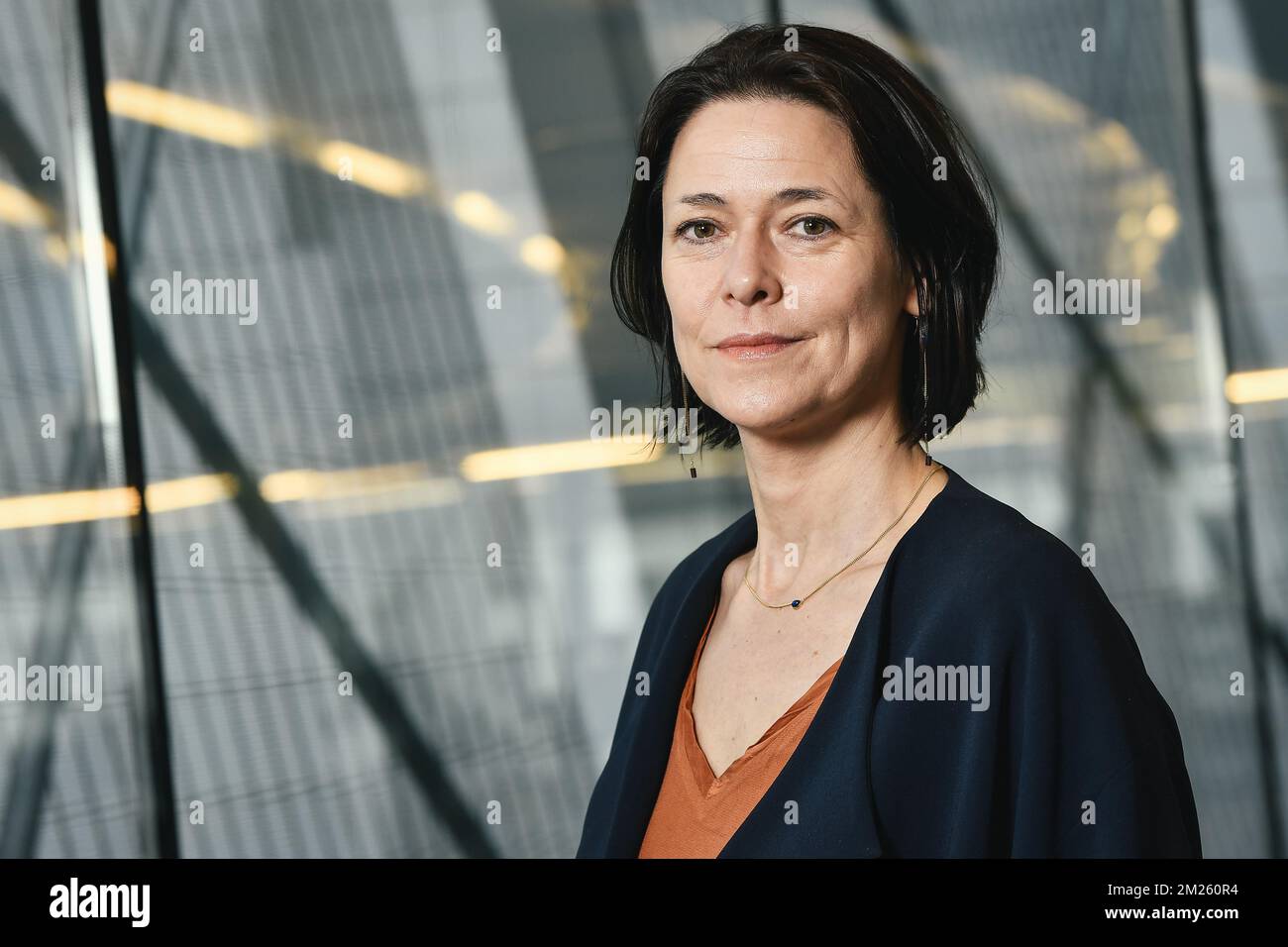 European parliament member Kathleen Van Brempt poses for photographer ...