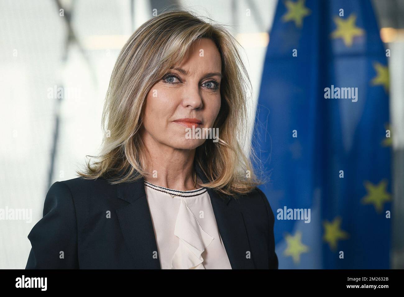 European parliament member Frederique Ries poses for photographer ...