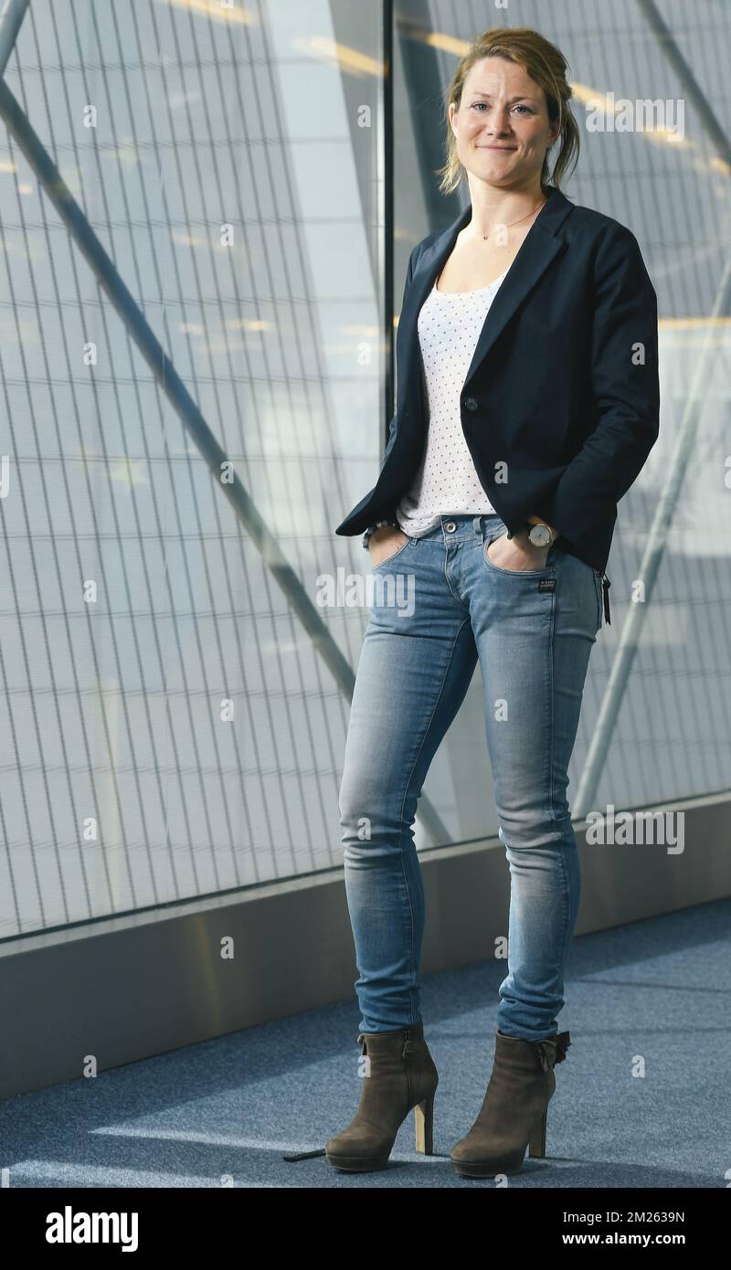 European parliament member Anneleen Van Bossuyt poses for photographer ...