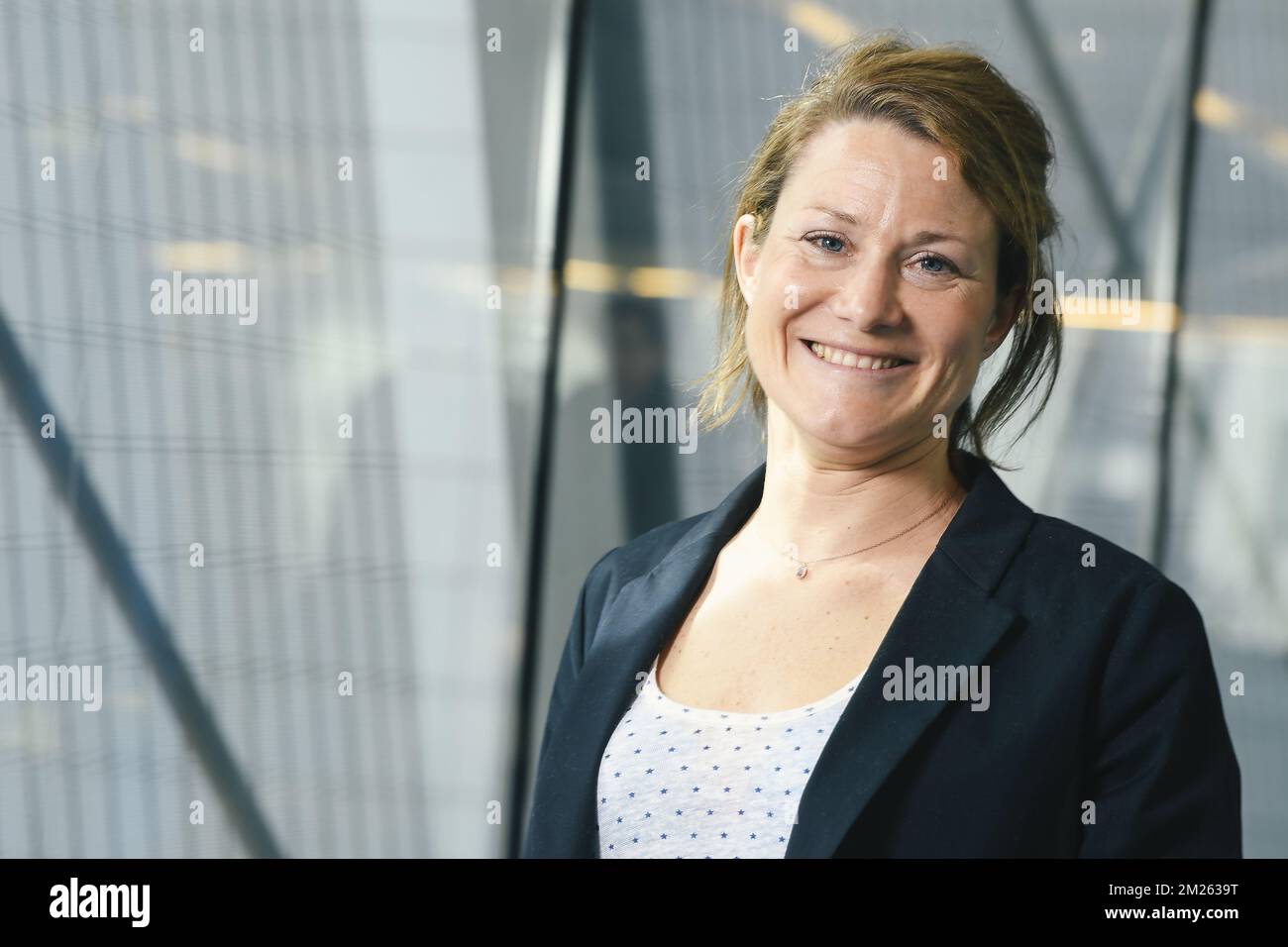 European parliament member Anneleen Van Bossuyt poses for photographer ...