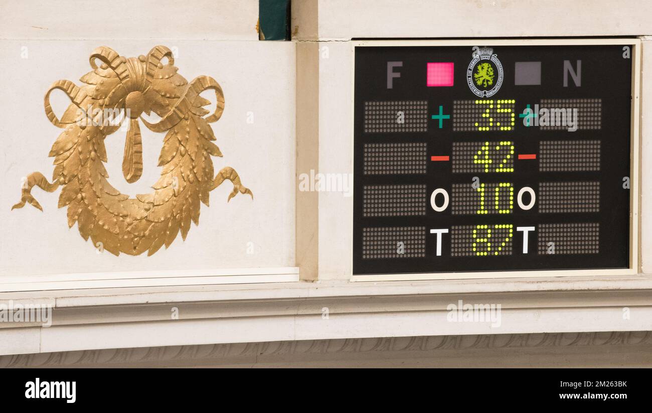 Illustration picture shows the voting during a plenary session of the ...