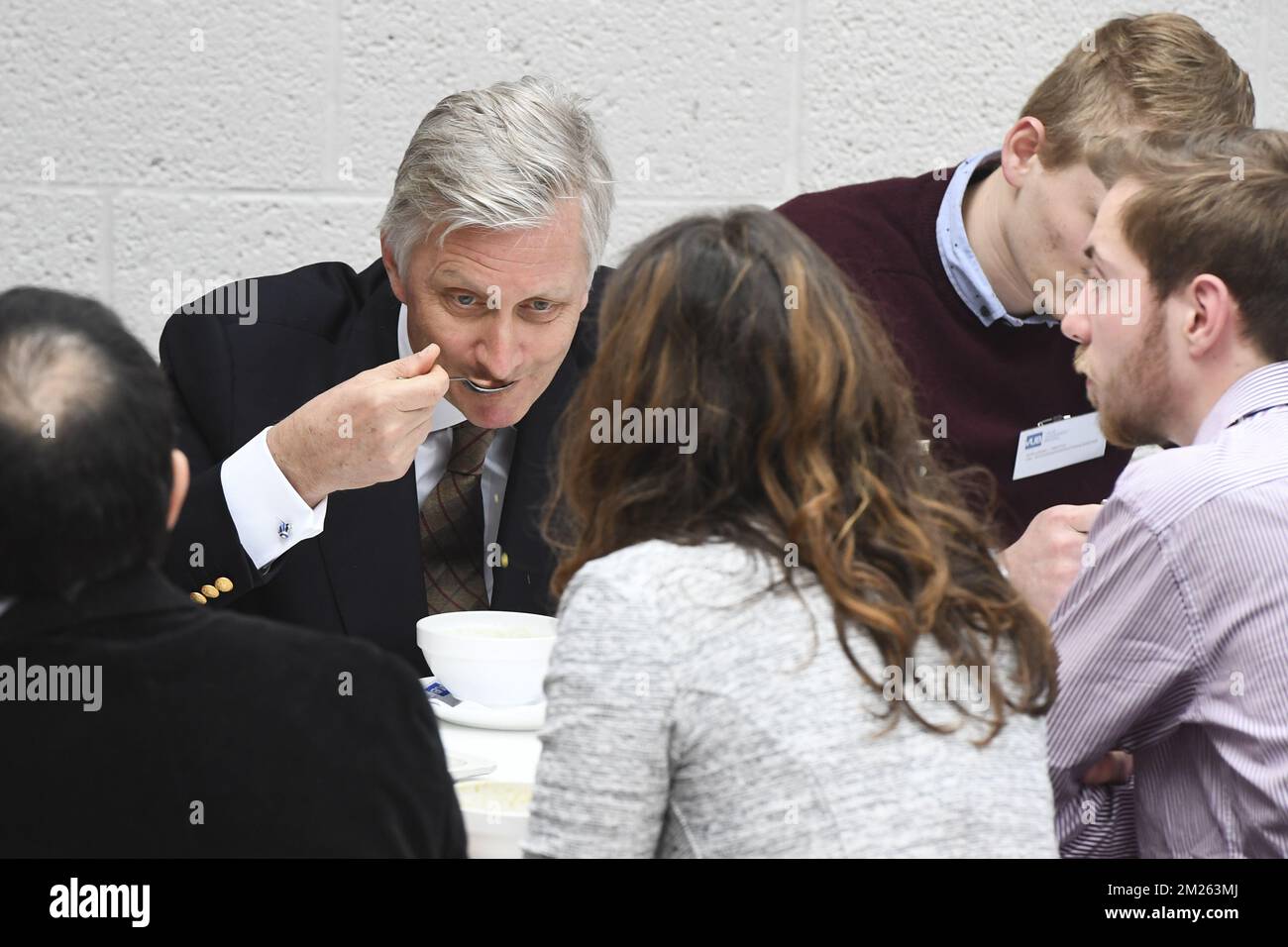 King Philippe - Filip of Belgium pictured during an unannounced lunch ...