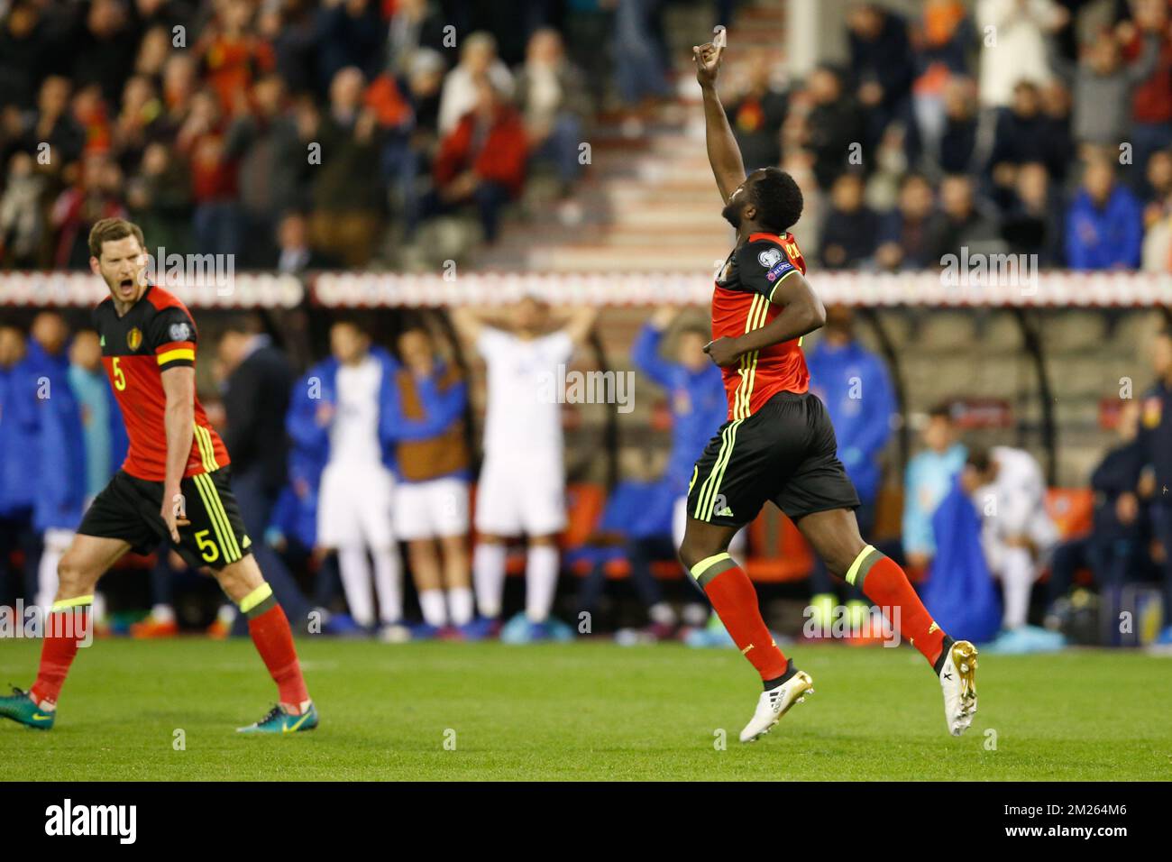 Belgium's Romelu Lukaku celebrates after scoring during a World Cup ...