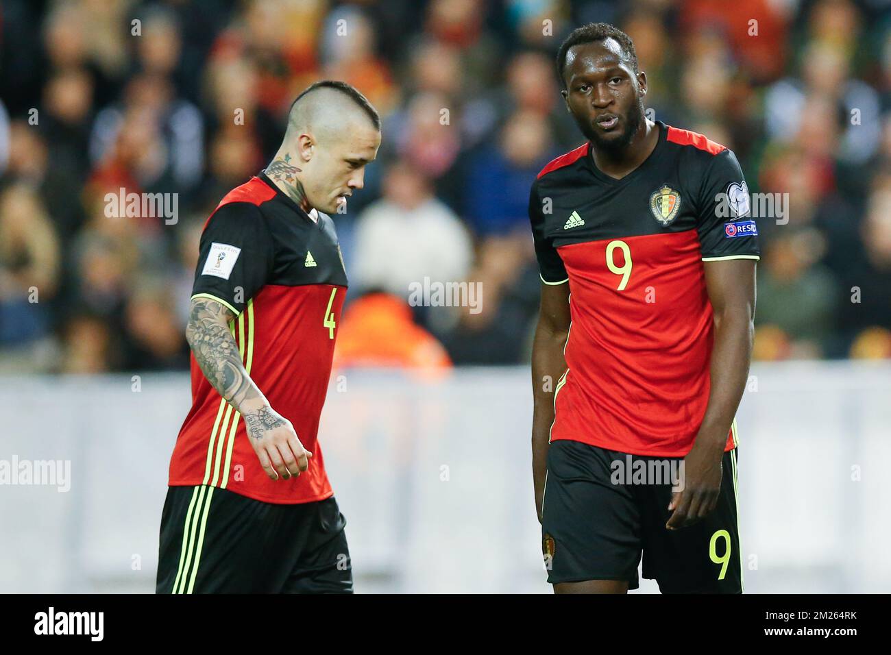 Belgium's Radja Nainggolan and Belgium's Romelu Lukaku pictured during ...