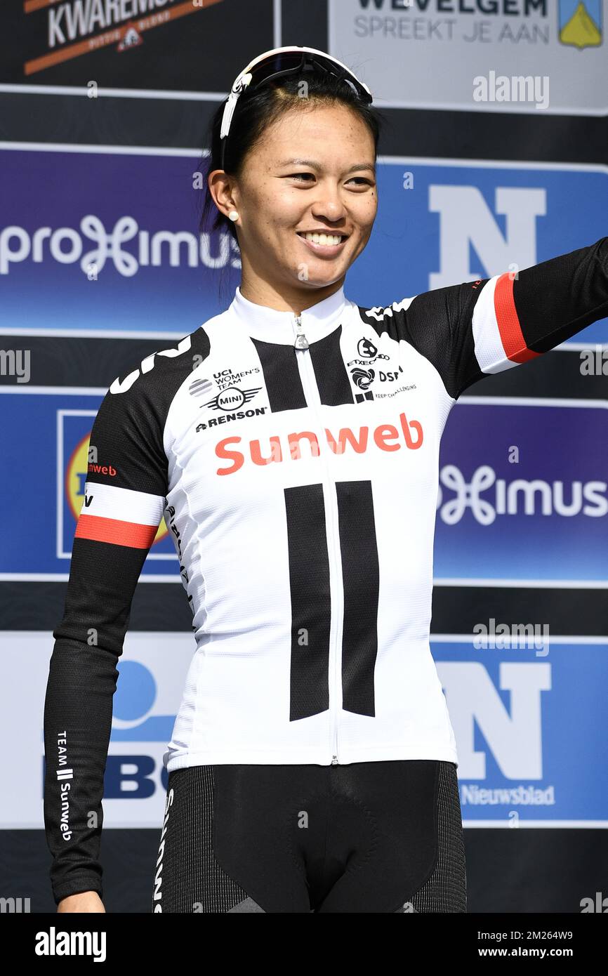 American Coryn Rivera celebrates on the podium after the women's race ...