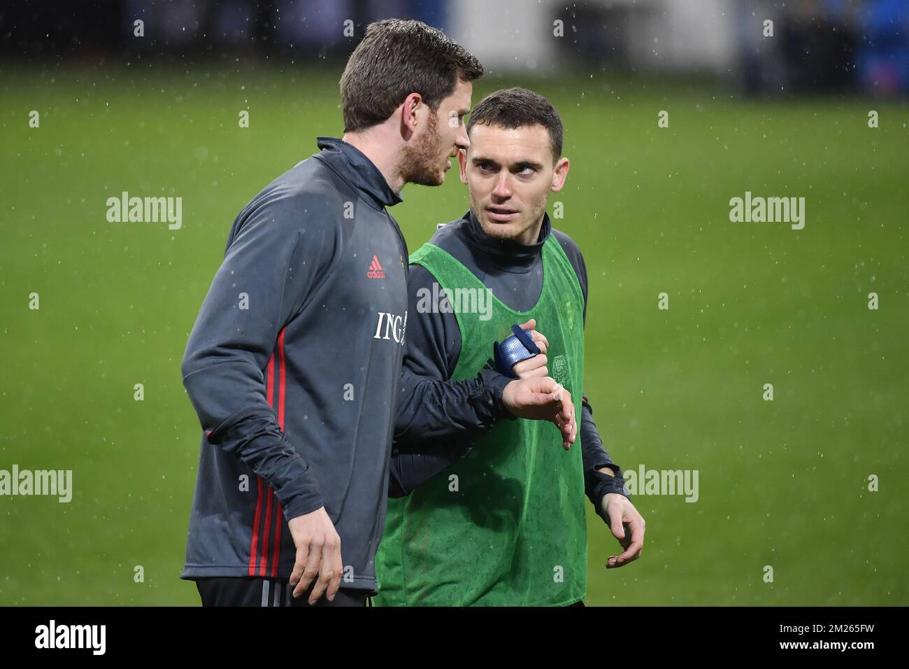 Belgium's Jan Vertonghen and 03Belgium's Thomas Vermaelen pictured ...
