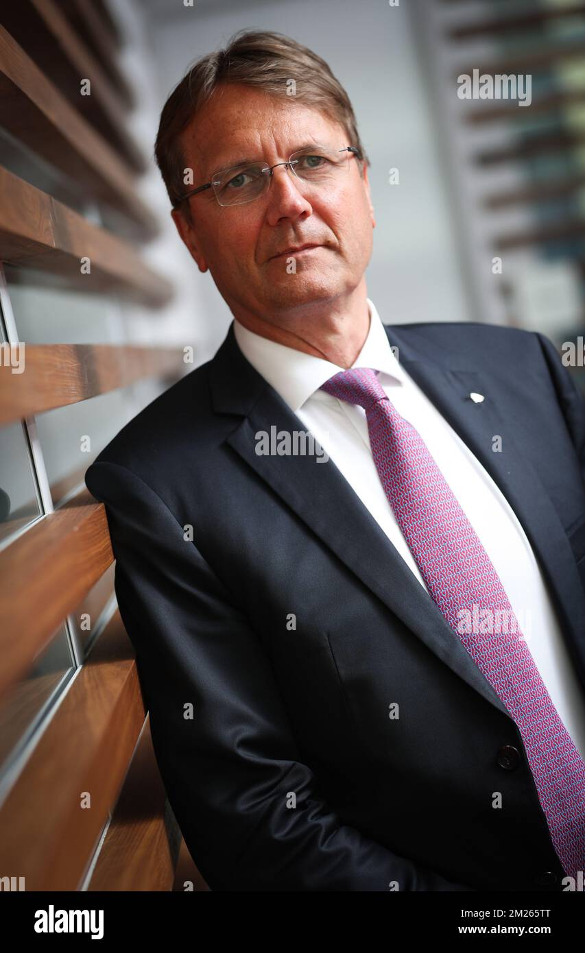 Besix future CEO Rik Vandenberghe poses for the photographer after a ...