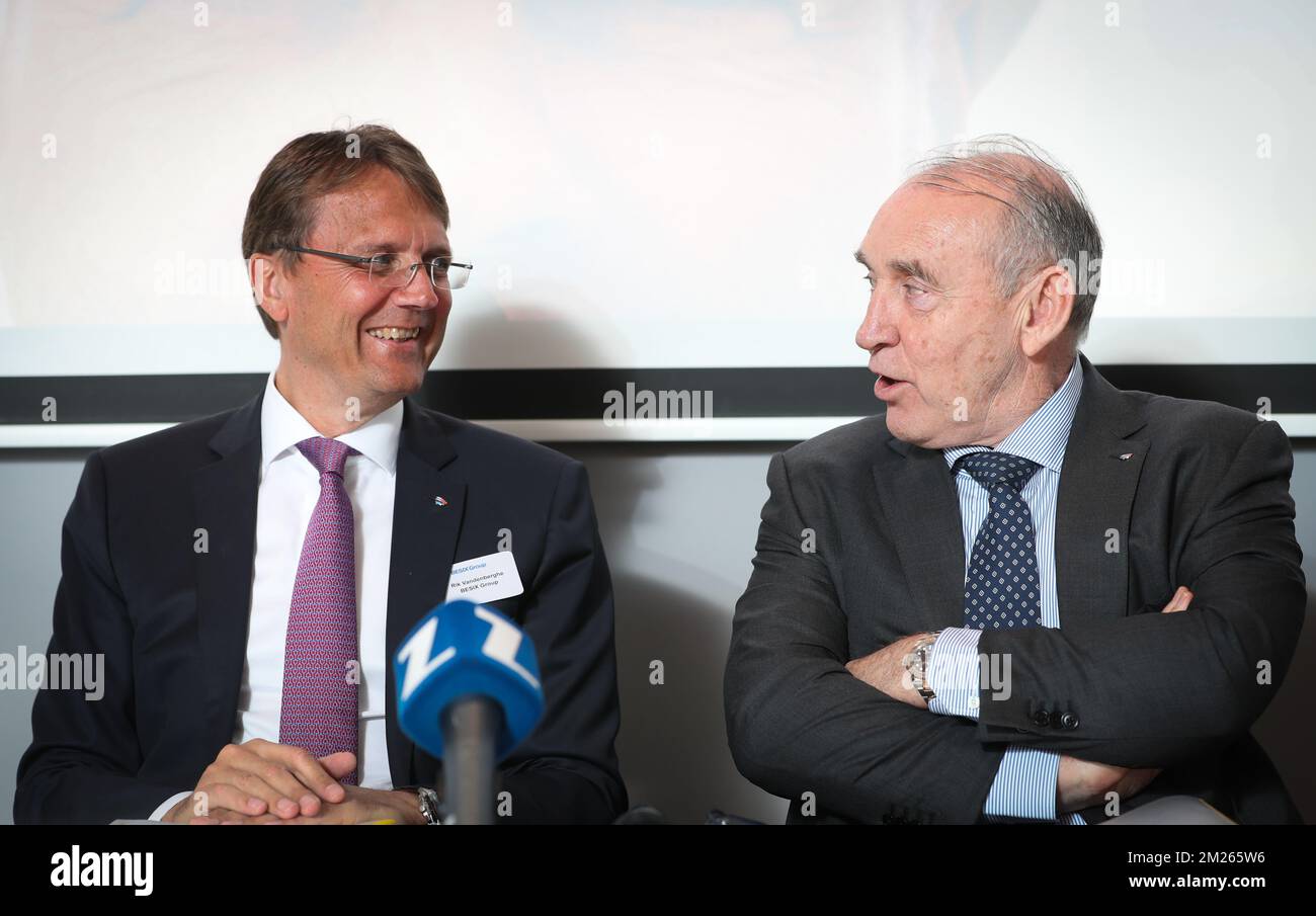 Besix future CEO Rik Vandenberghe Besix and CEO Johan Beerlandt ...