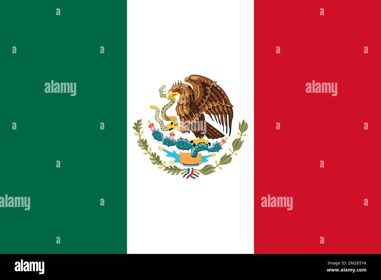 Official flag of Mexico nation Stock Photo - Alamy