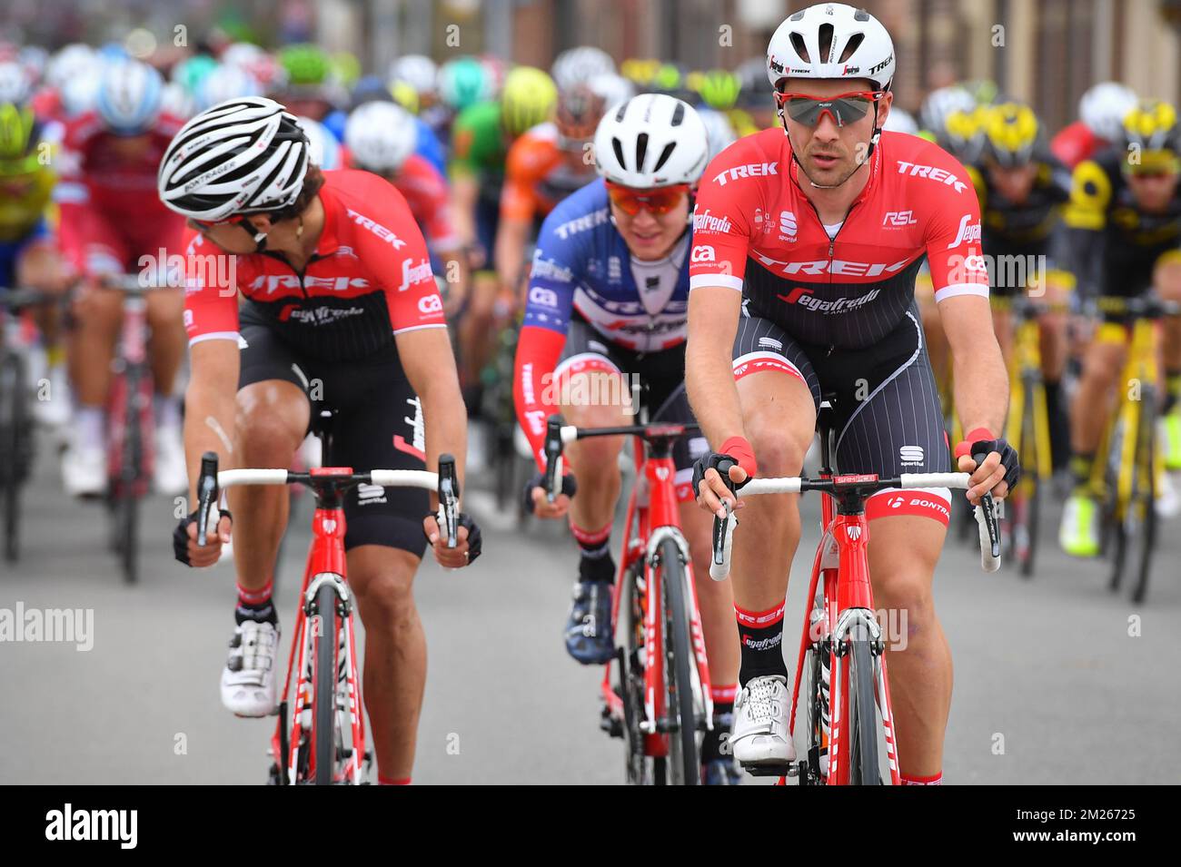 Belgian Edward Theuns of Trek-Segafredo pictured in action during the ...