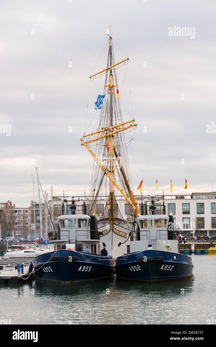 Illustration picture shows the return of the Mercator ship after a ...