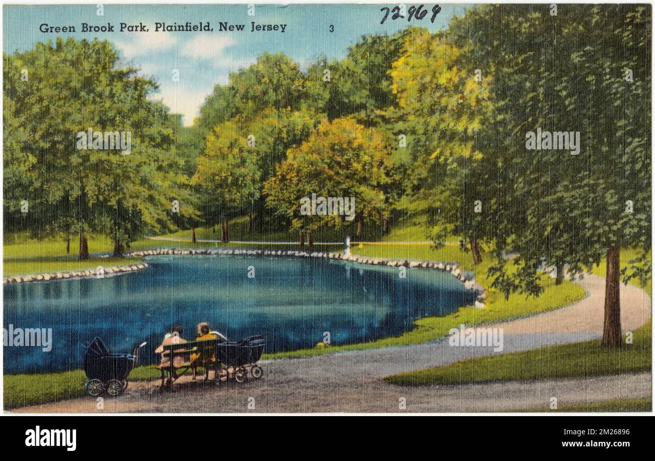Cedar Brook Park, Plainfield, New Jersey , Parks, Tichnor Brothers ...