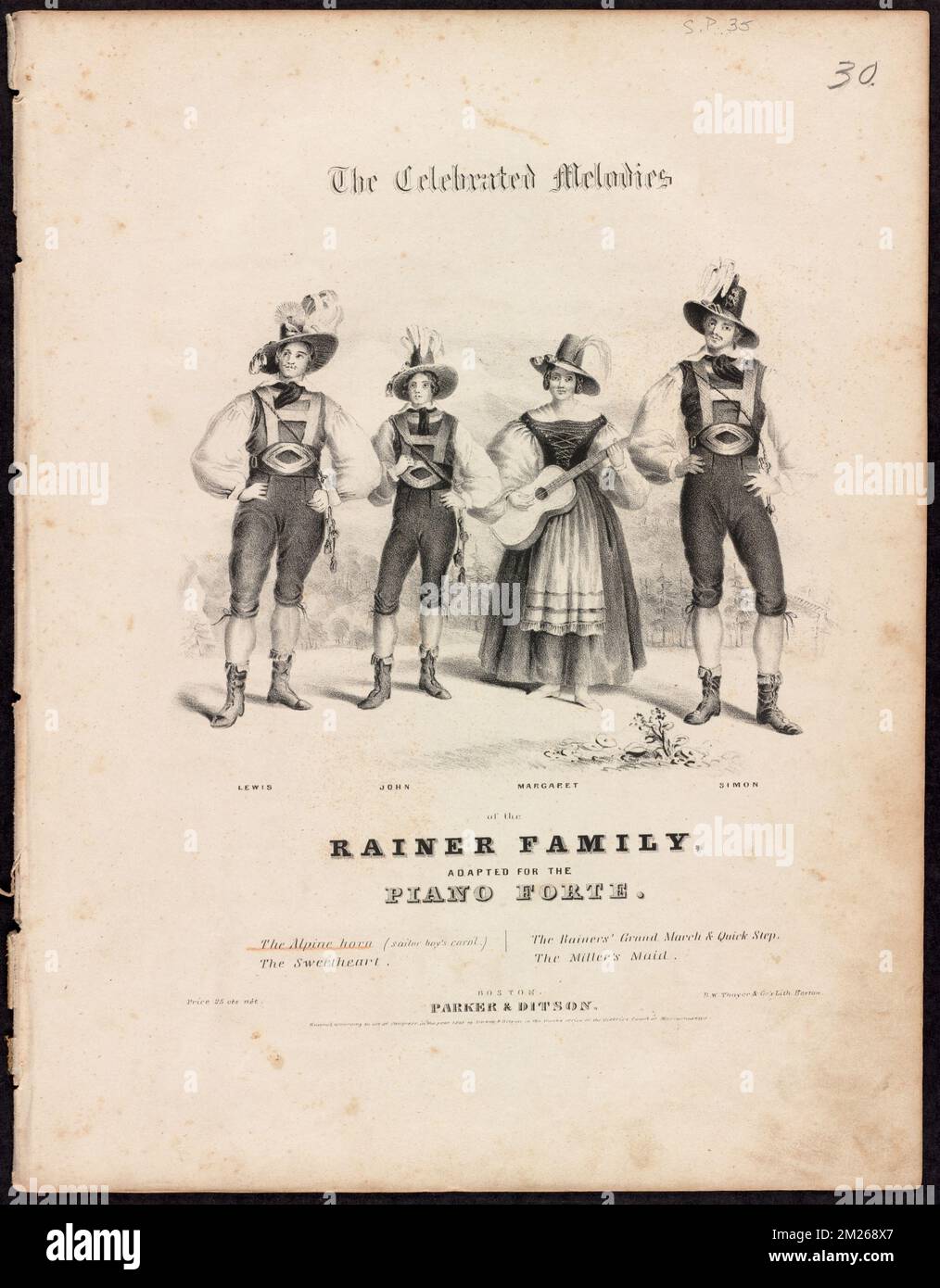 The celebrated melodies of the Rainer family, adapted for the piano ...