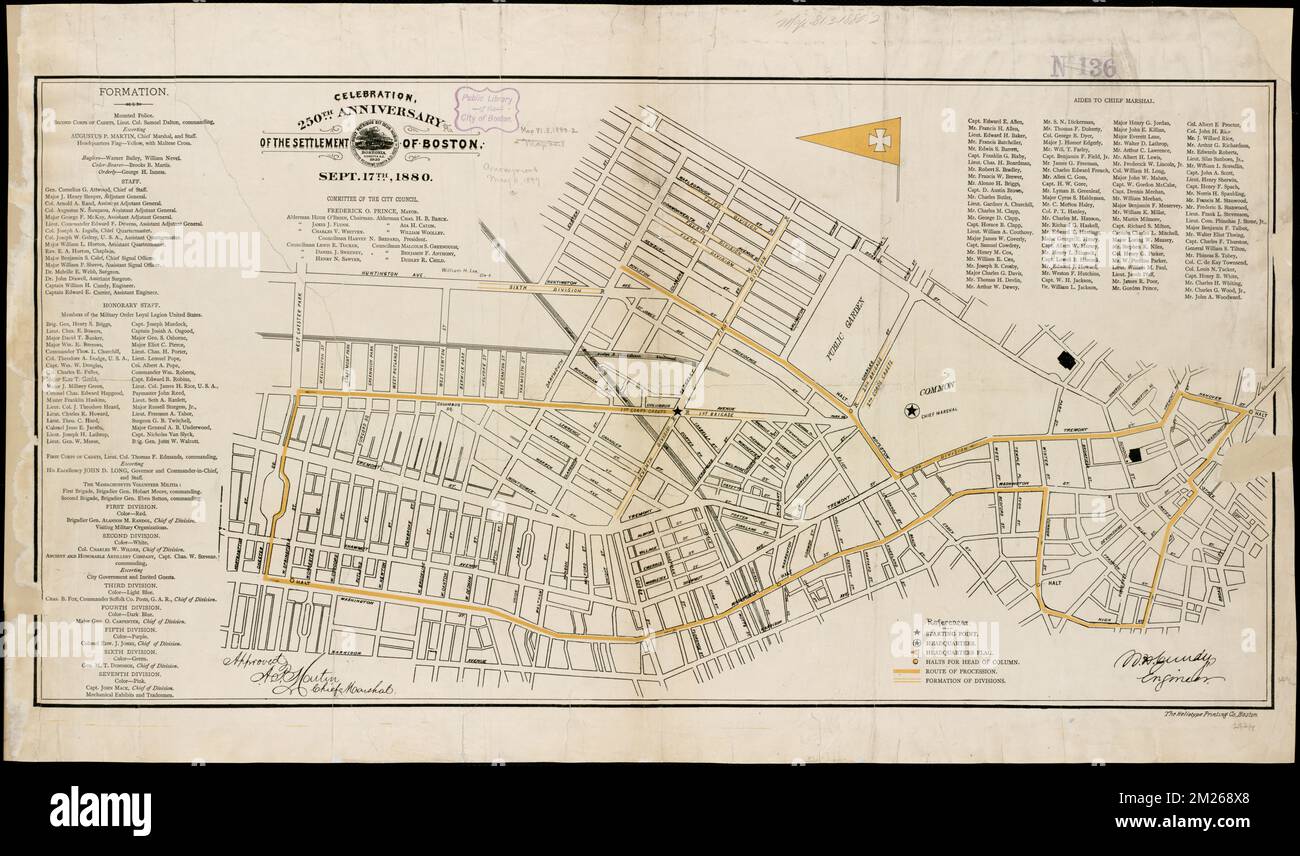 Celebration, 250th anniversary of the settlement of Boston, Sept. 17th ...