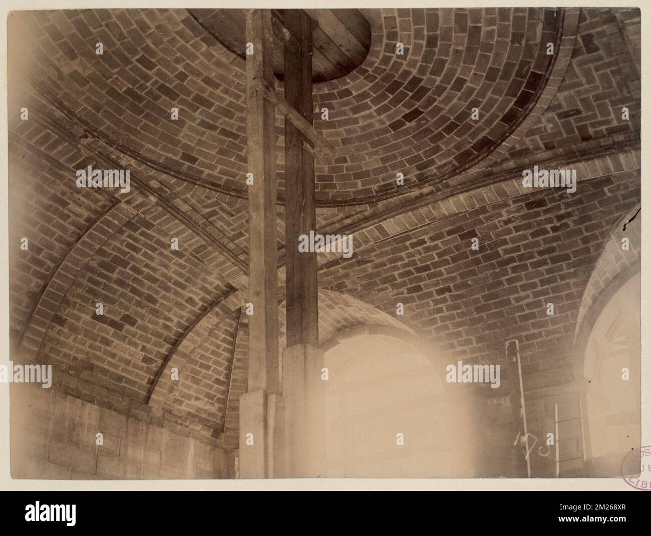 Ceiling of the Boylston Street entrance, construction of the McKim ...